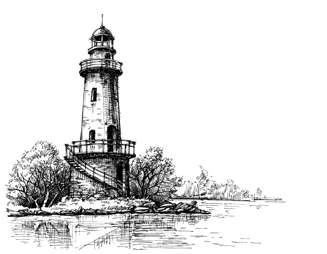 Lighthouse Line Drawing Vector Images (over 850)