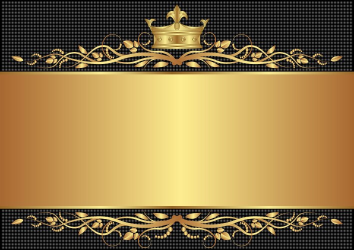 Royal invitation background in golden premium Vector Image