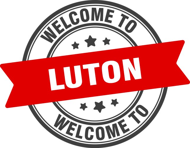 Welcome to luton stamp luton round sign Royalty Free Vector