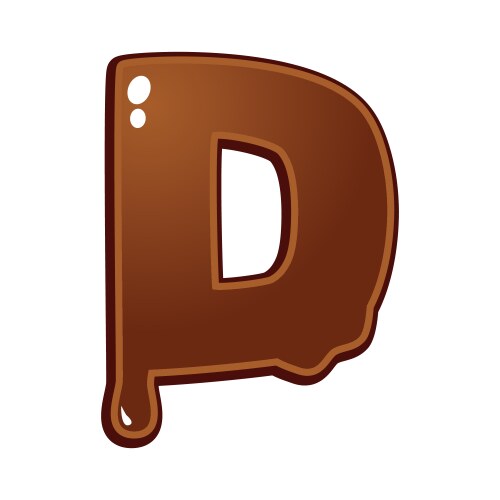 Letter f candies chocolate Royalty Free Vector Image