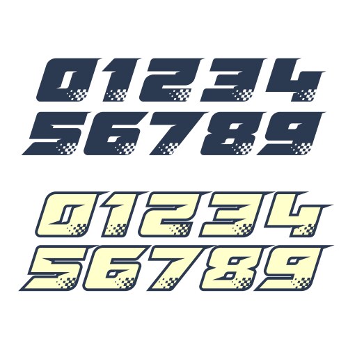 Race Car Numbers Vector Images (over 6,600)