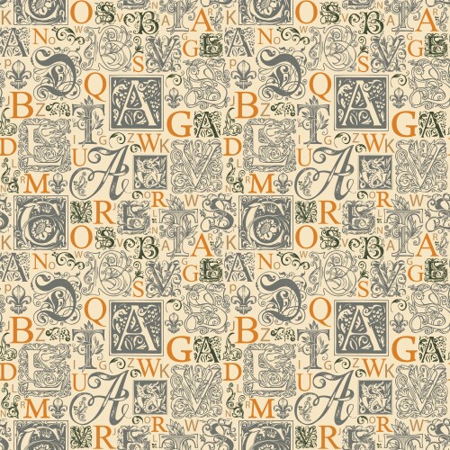 Set decorative hand drawn initial letters Vector Image