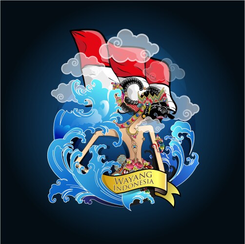 Wayang nakula sadewa Royalty Free Vector Image