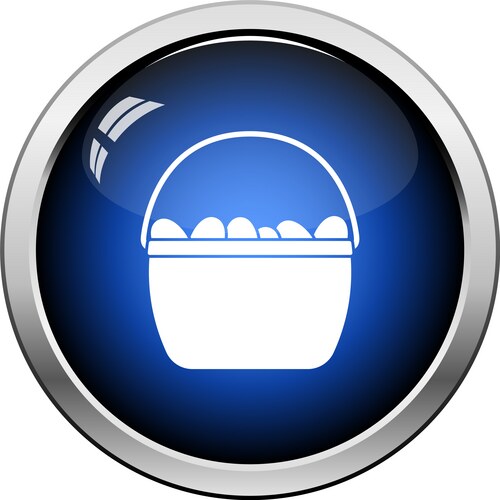 Farm basket icon flat style Royalty Free Vector Image