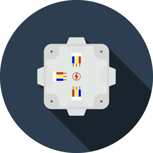 Electrical junction box icon Royalty Free Vector Image