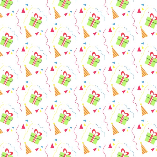 Happy birthday pattern background Royalty Free Vector Image