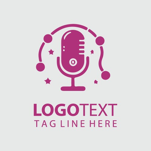 Pod cast music logo Royalty Free Vector Image - VectorStock