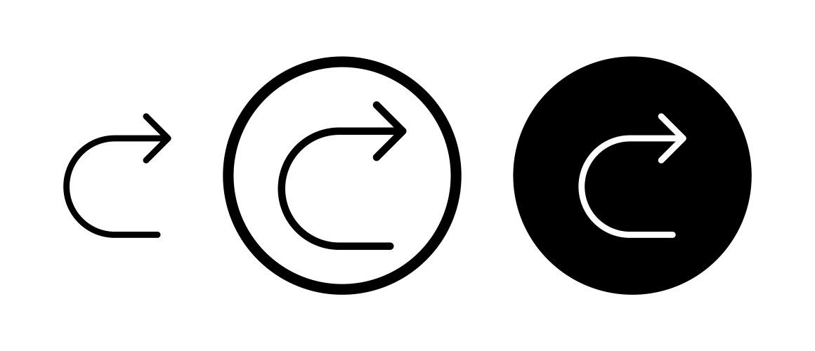 Rotate right icon Royalty Free Vector Image - VectorStock