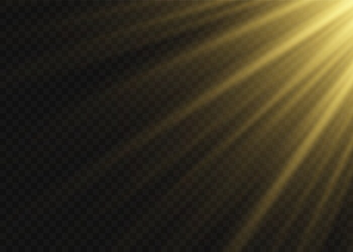 Sun light effect on a transparent background Vector Image