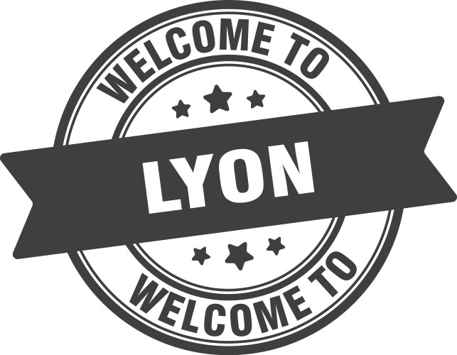 Welcome to lyon stamp round sign Royalty Free Vector Image