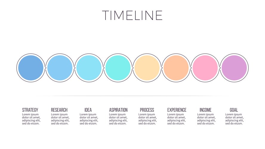 Timeline infographics Royalty Free Vector Image
