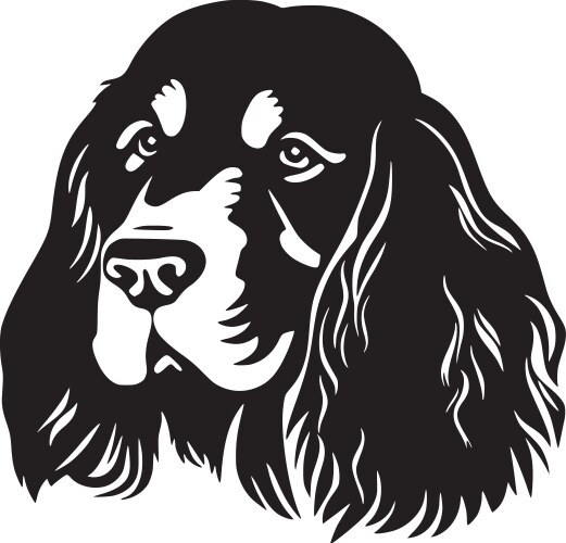 Cocker spaniel - minimalist and flat logo Vector Image