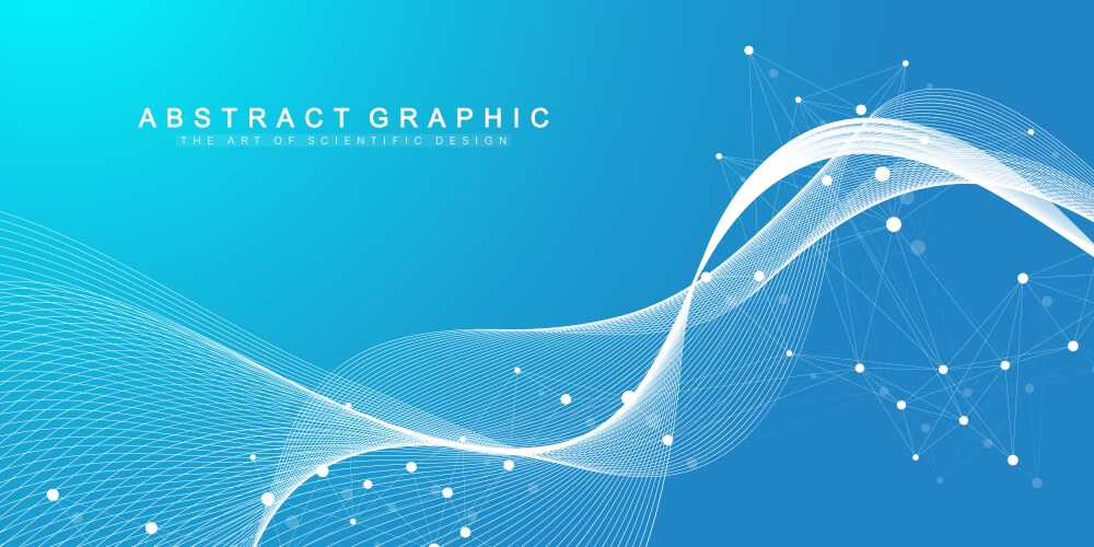 Digits Abstract Background With Connected Line Vector Image 9858