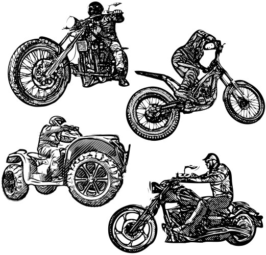 Cross motorcycle Royalty Free Vector Image - VectorStock