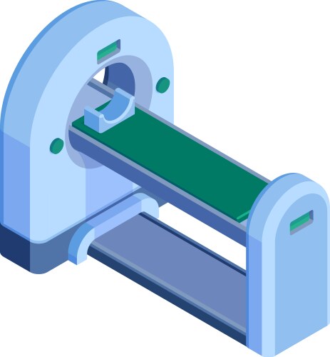 Ct mri scanner machine for medical research Vector Image