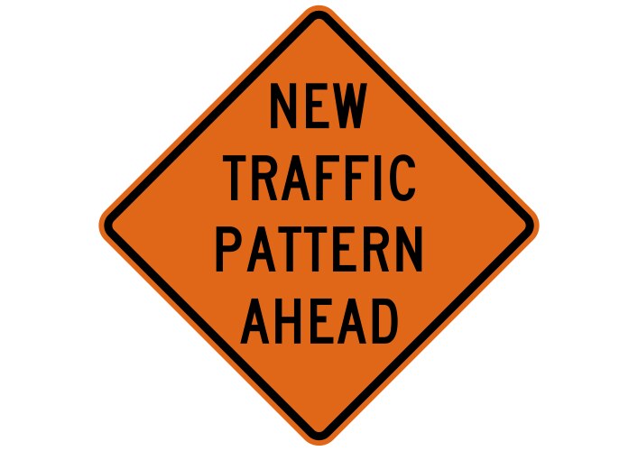 Road construction ahead traffic symbol sign Vector Image