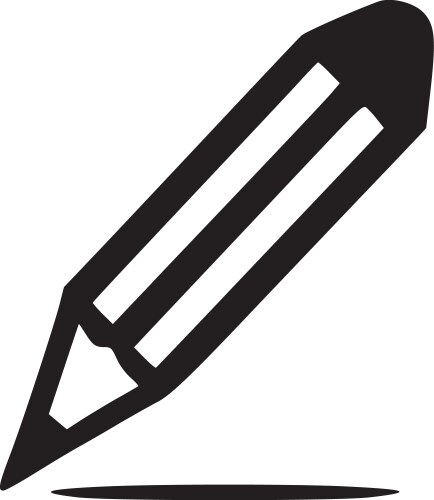 Pencil - black and white Royalty Free Vector Image
