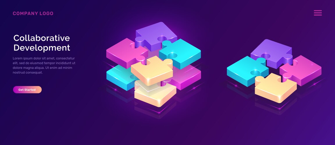 Game Development Isometric Background Royalty Free Vector