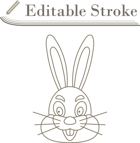 Trace and color cute easter rabbit worksheet Vector Image