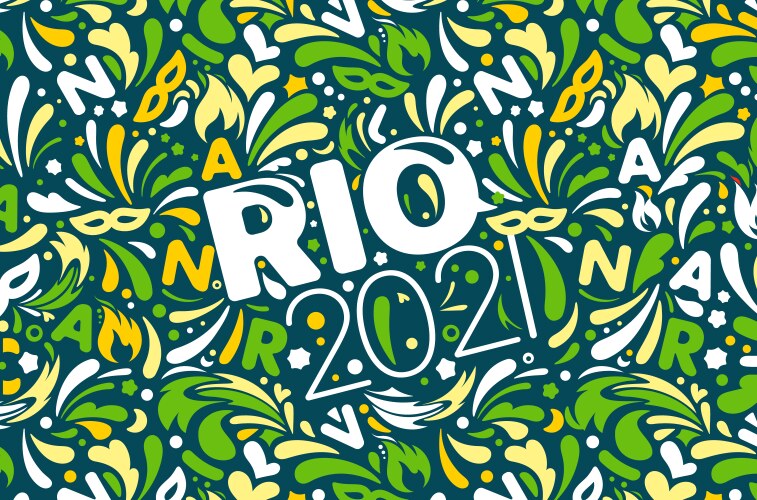 Rio carnival template for invitation ticket Vector Image