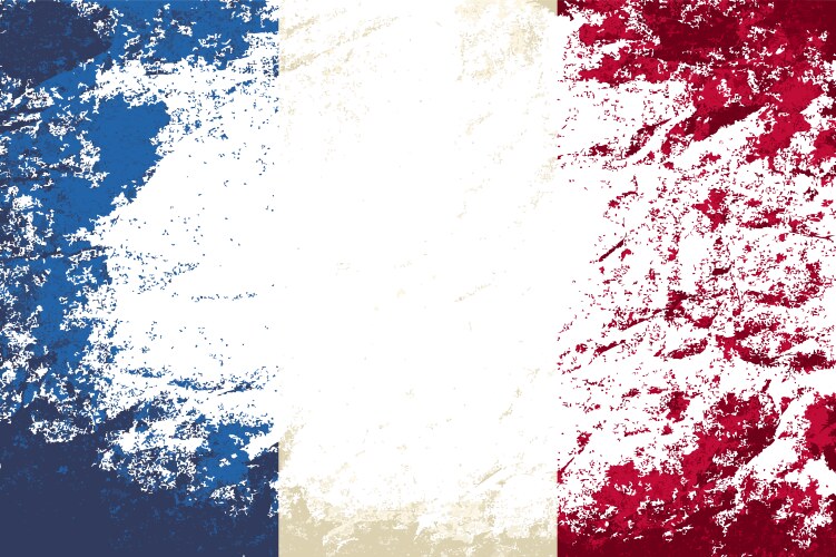 French grunge flag Royalty Free Vector Image - VectorStock