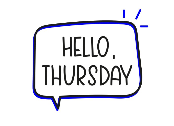 Hello Thursday Cartoon Vector Images (33)