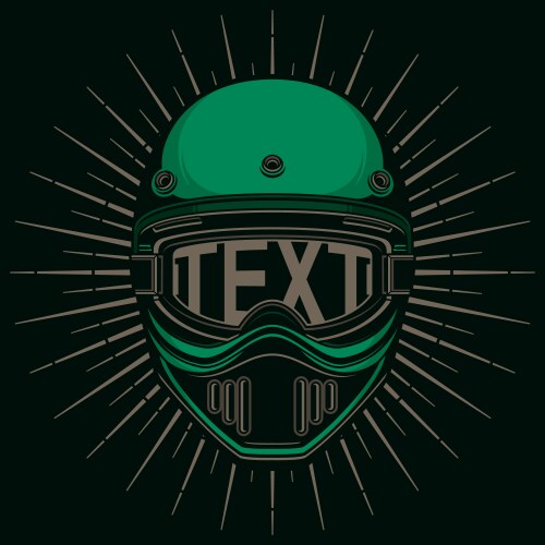 Racing helmet logo design Royalty Free Vector Image