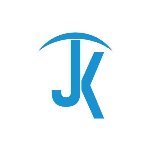 Letter jk circle linked logo Royalty Free Vector Image