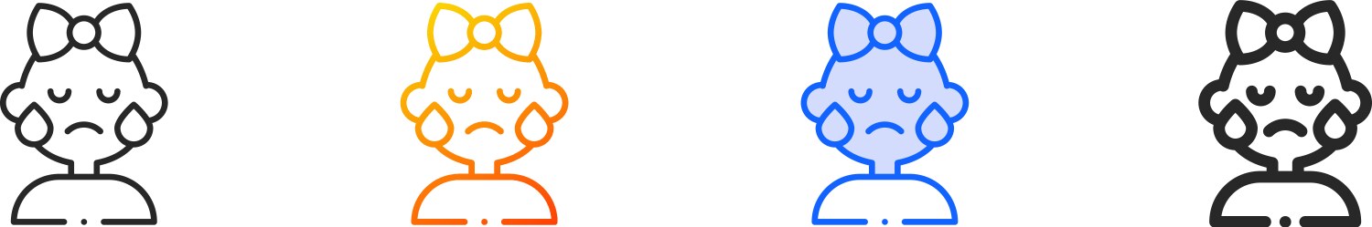 Charity iconthin linear gradient blue stroke Vector Image