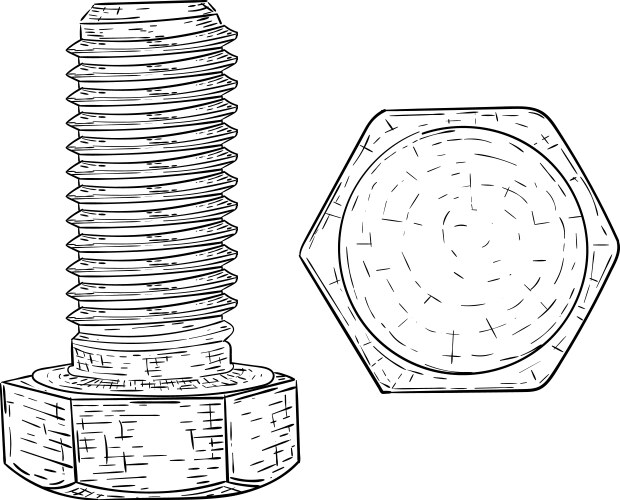 Hex Bolt Vector Images (over 1,100)