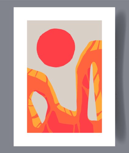 Printable wall art poster Royalty Free Vector Image