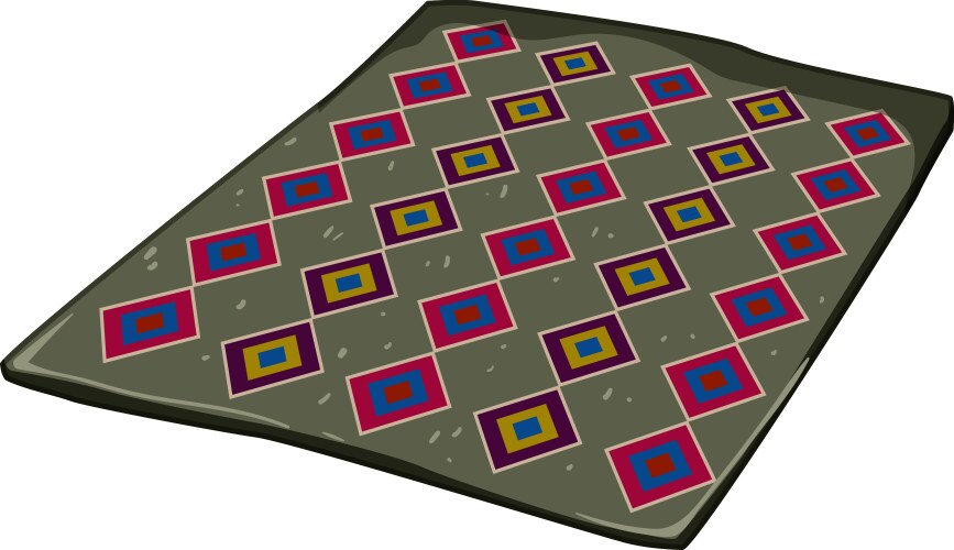 Cozy wool carpet cartoon Royalty Free Vector Image