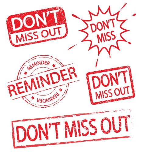 Reminder sign or stamp Royalty Free Vector Image