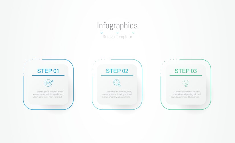 Infographic 3 options design elements Royalty Free Vector