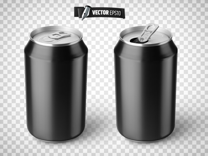 Realistic metal can Royalty Free Vector Image - VectorStock