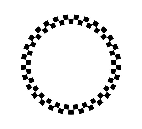 Checkered circle frame Royalty Free Vector Image