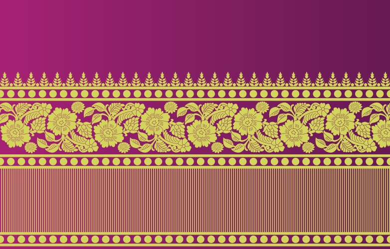 Saree Borders Designs Vector