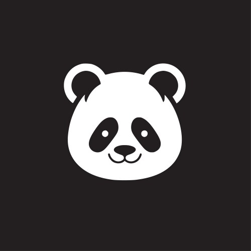 Panda - black and white isolated icon Royalty Free Vector