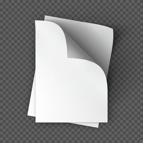 Paper Sheet Mockup - Transparent Background – Royalty-Free Vector ...