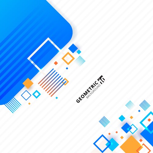 Abstract colorful geometric square border pattern Vector Image