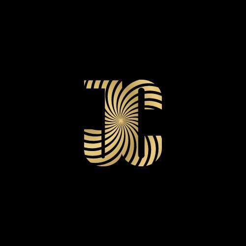 Alphabet initials logo cj jc c and j Royalty Free Vector