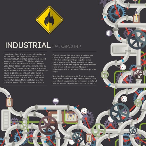 Industrial banner with manometer Royalty Free Vector Image