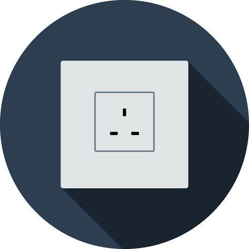 Great britain electrical socket icon Royalty Free Vector