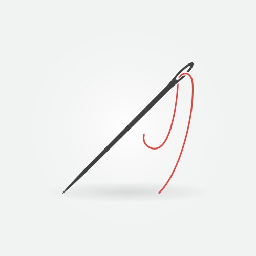 Needle thread logo Royalty Free Vector Image - VectorStock