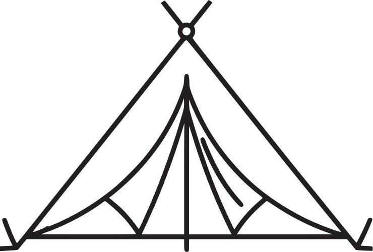 Camping tent svg silhouette Royalty Free Vector Image