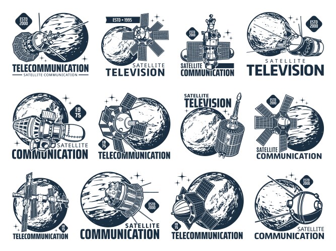 Telecommunication industry poster template layout Vector Image