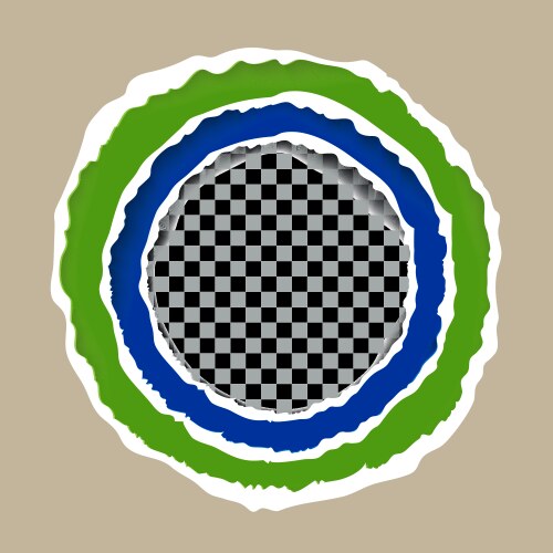 Cut and torn paper round shape template Royalty Free Vector