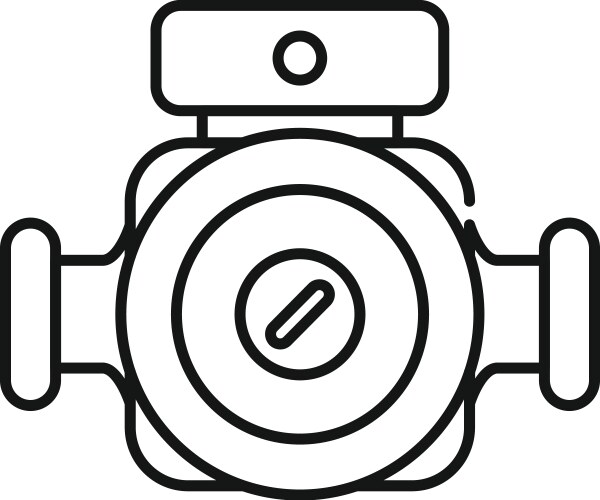 Water meter icon showing control panel Royalty Free Vector