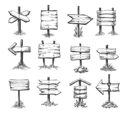 Doodle Road Signs Vector Images (over 5,100)