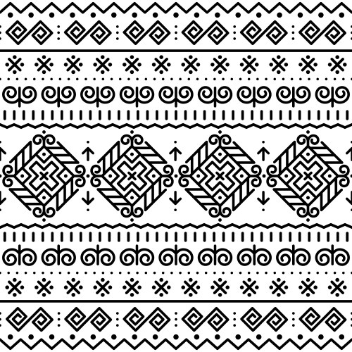 Slovak folk art seamless pattern Royalty Free Vector Image